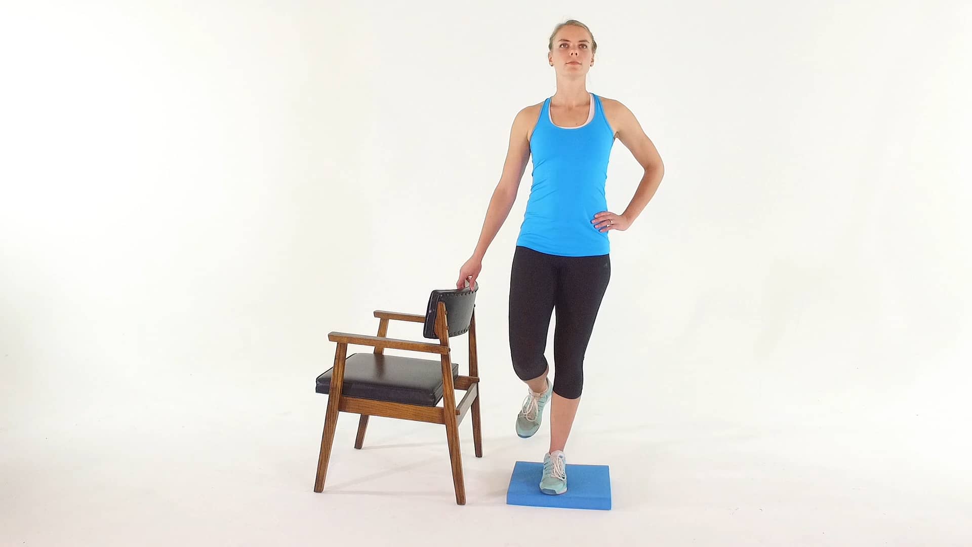 Single Leg Stance on Foam with Support on Vimeo