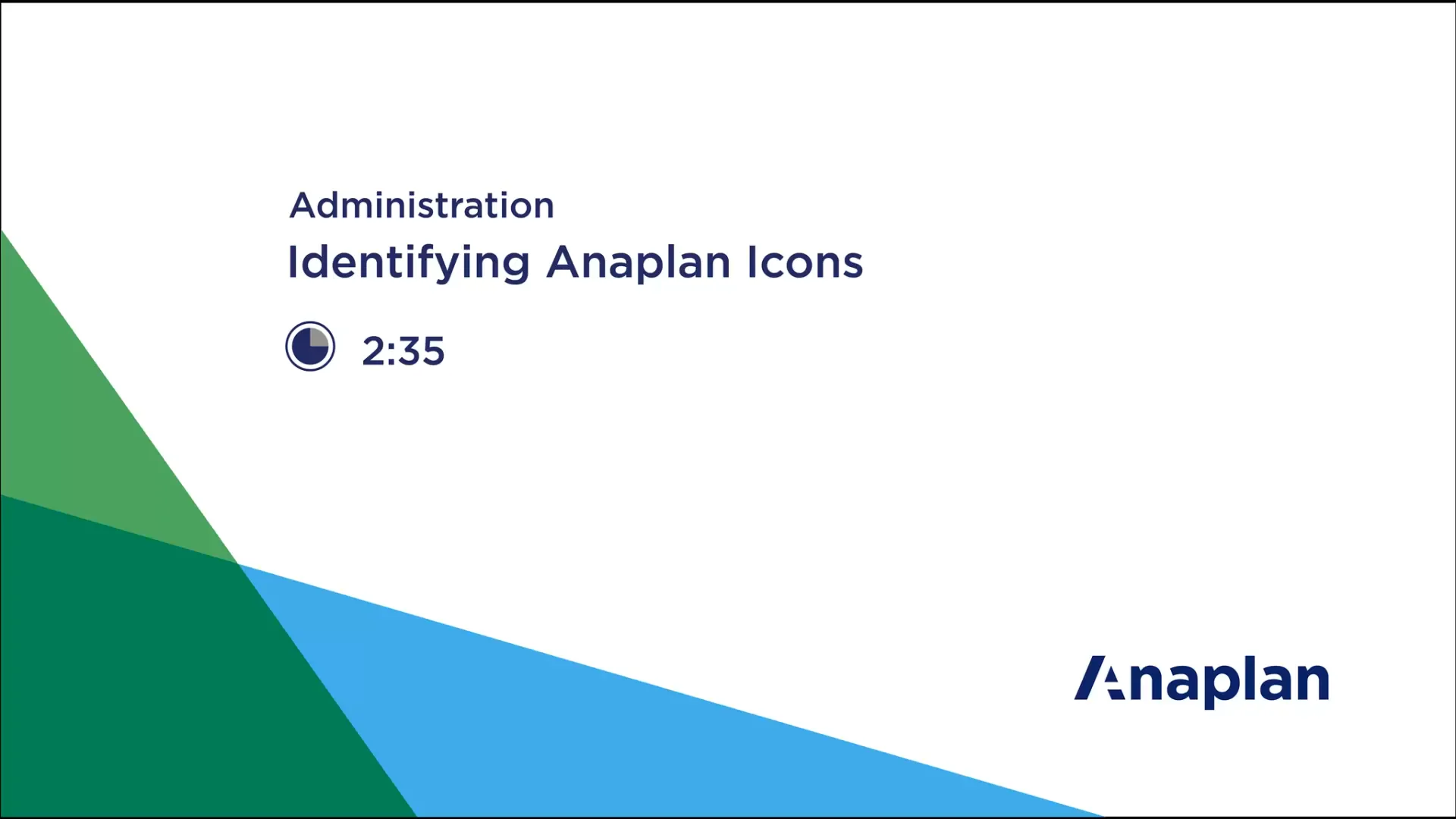 Identifying Anaplan Icons
