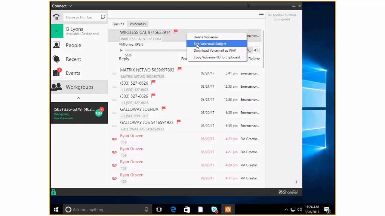 Tour of ShoreTel Connect Desktop Client - ShoreTel Training