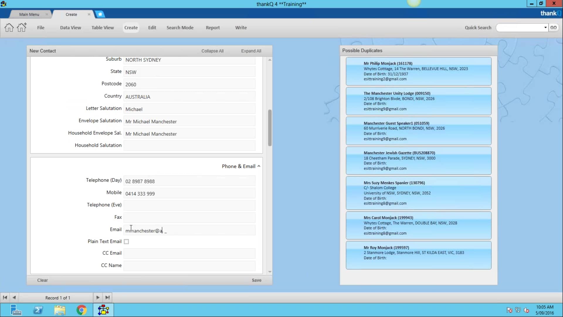 thankQ CRM - Creating Contacts on Vimeo