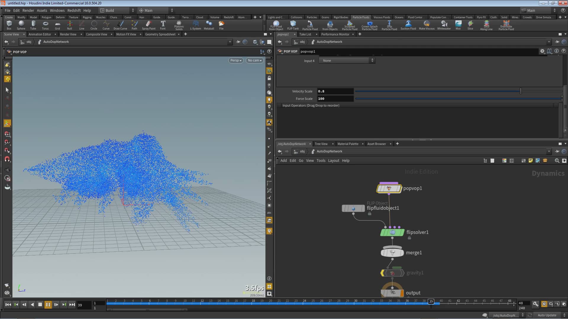 [Houdini] FLIP Fluid Morph With Velocity Wrap on Vimeo