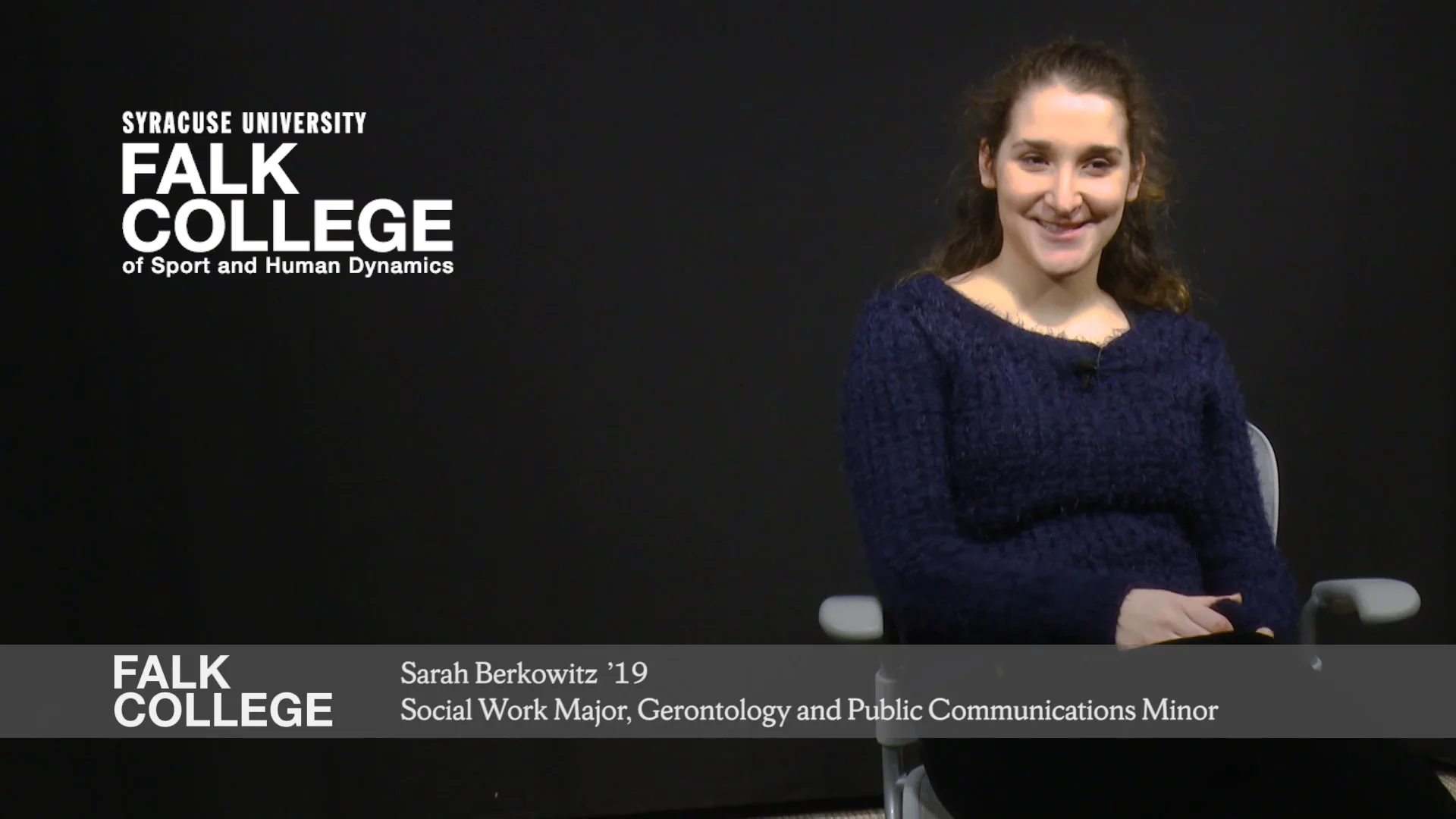 Sarah Berkowitz '19 on the Falk College community on Vimeo