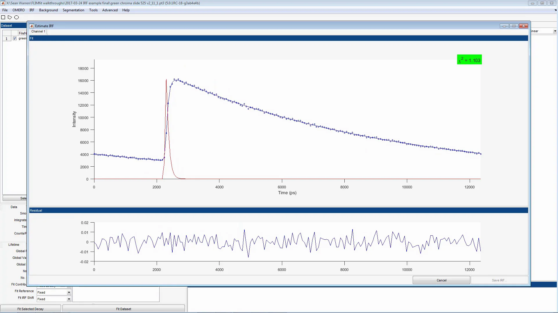 Creating an IRF in FLIMfit on Vimeo