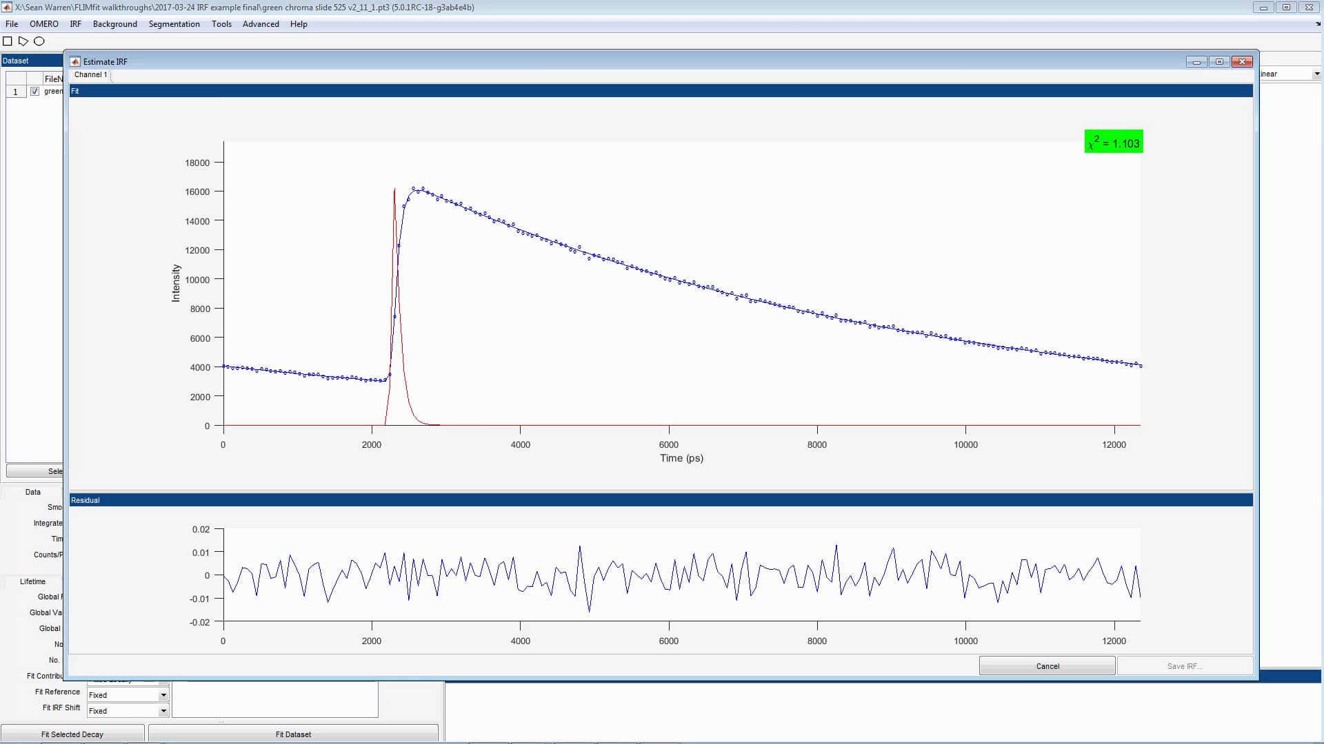 Creating an IRF in FLIMfit on Vimeo