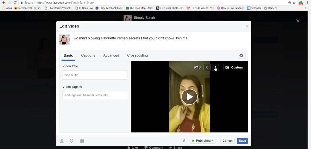 How to change your screen picture after facebook live. on Vimeo
