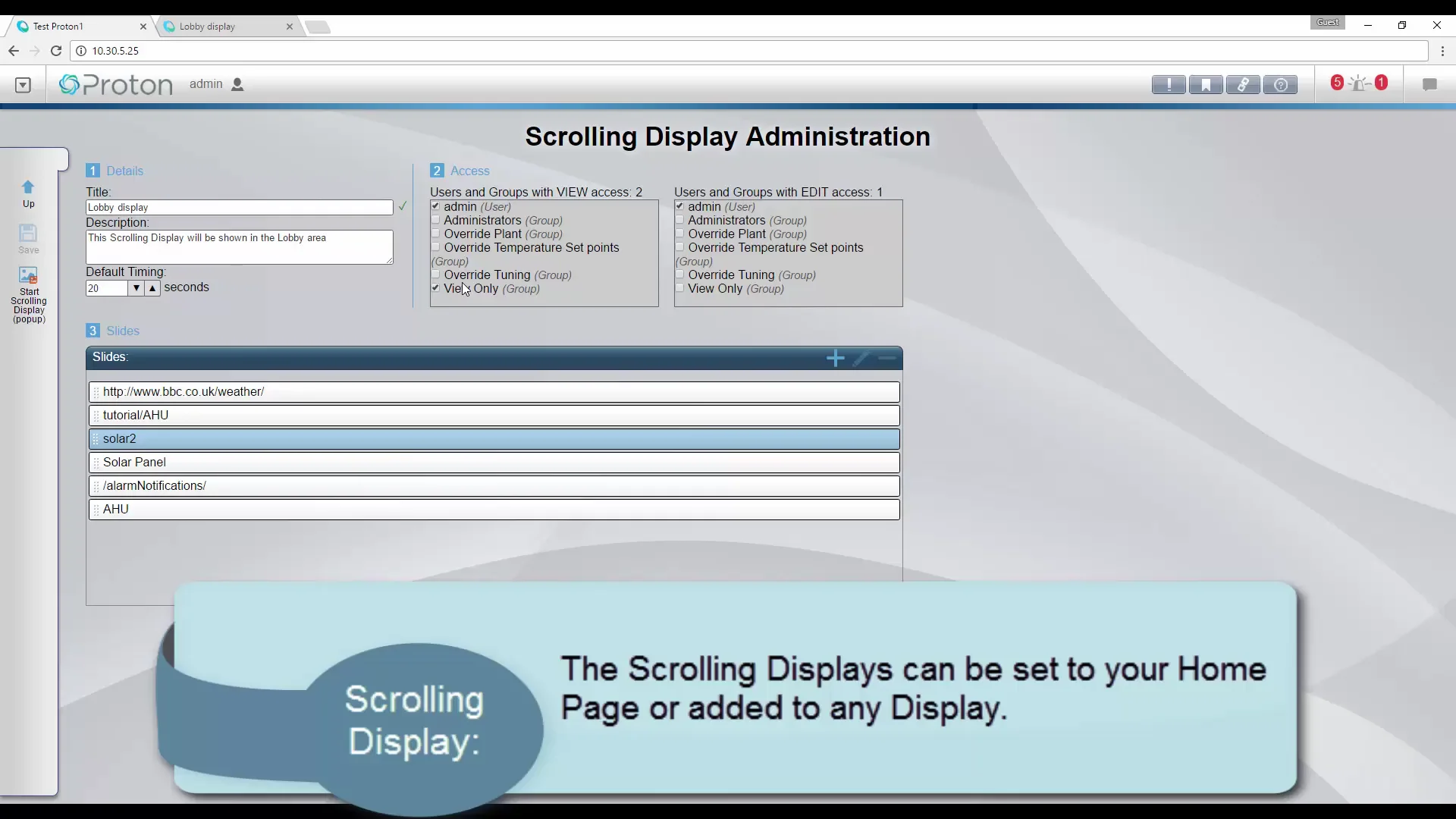 Tutorial 6.b - Scrolling Displays