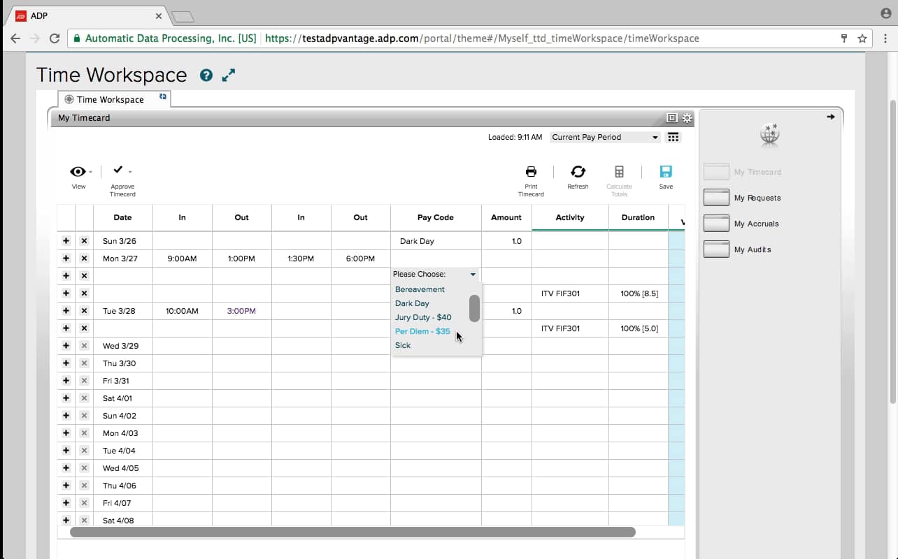 ADP Vantage Travel & Per Diem V1 on Vimeo