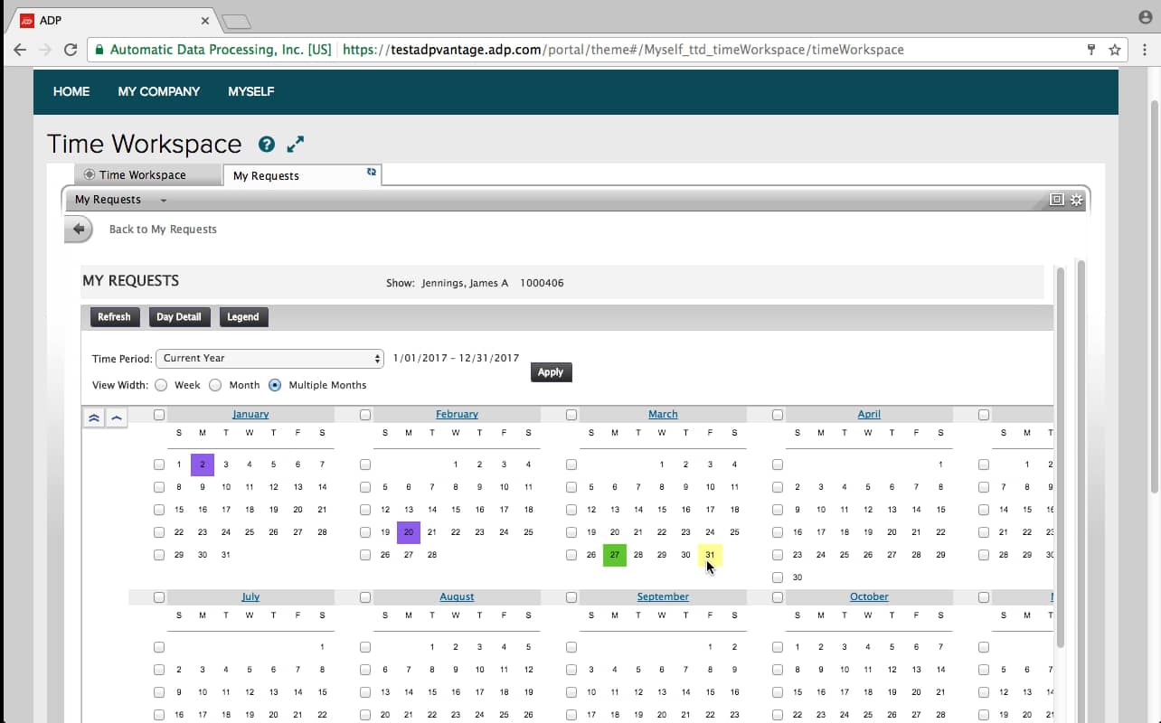 ADP Vantage Vacation Requests - Employees V1 on Vimeo