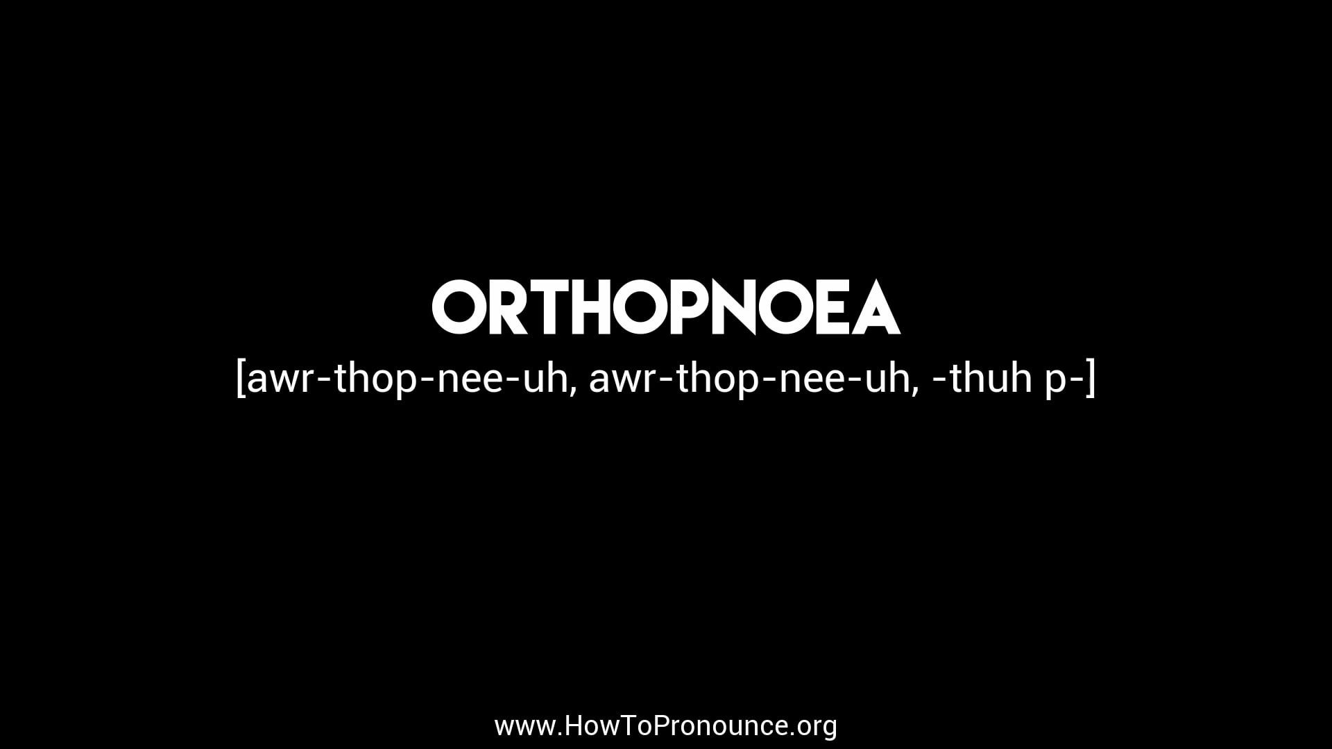 How to Pronounce "orthopnoea" on Vimeo