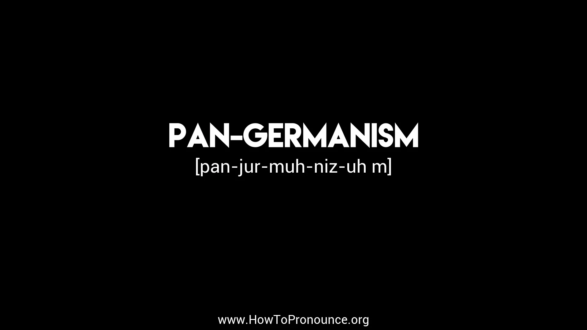 How to Pronounce "pan-germanism" on Vimeo