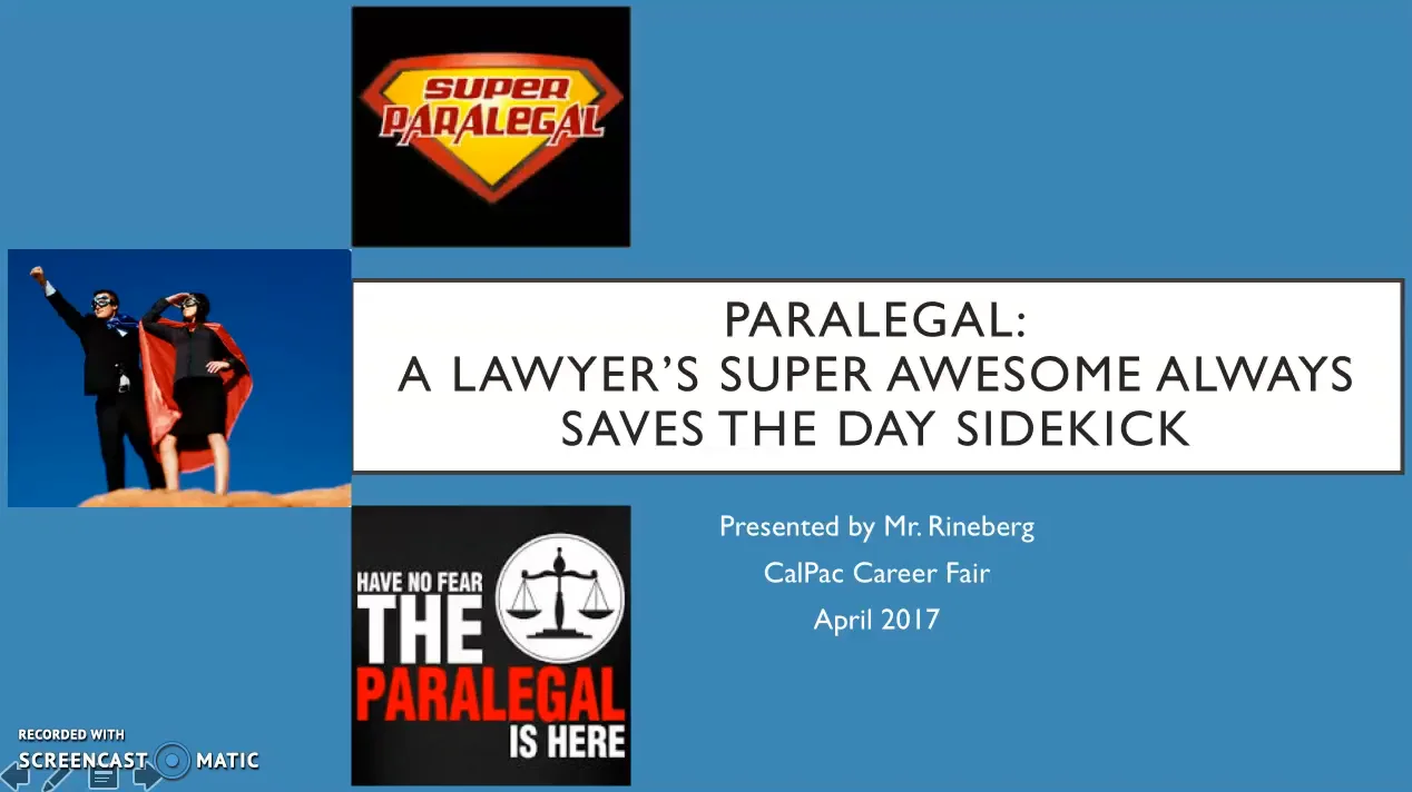 CalPac Career Corner: Paralegal on Vimeo