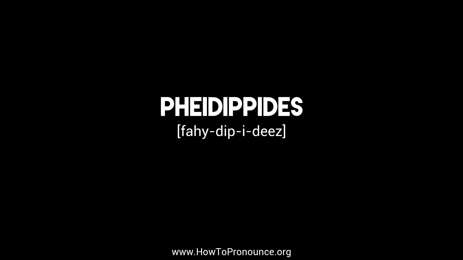 How to Pronounce "pheidippides" on Vimeo