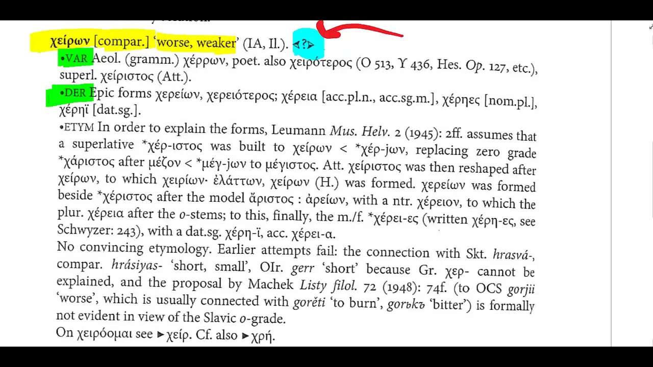 Etymological Dictionary of Greek