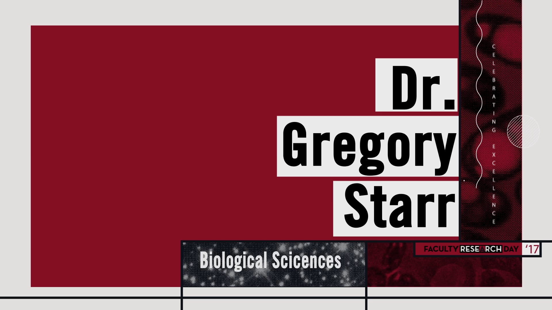 Gregory Starr Faculty Research Day 2017 on Vimeo