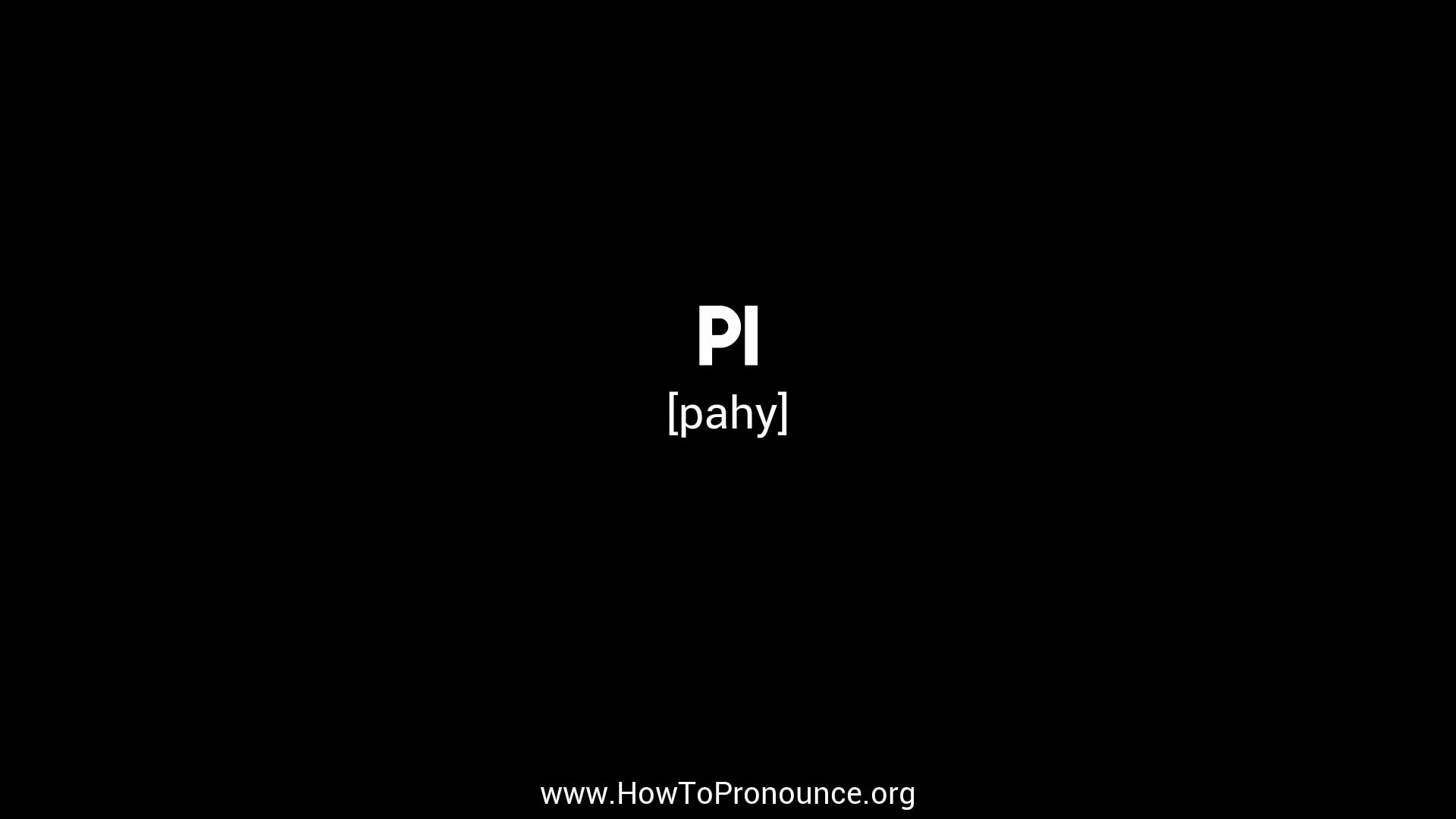 How to Pronounce "pi" on Vimeo