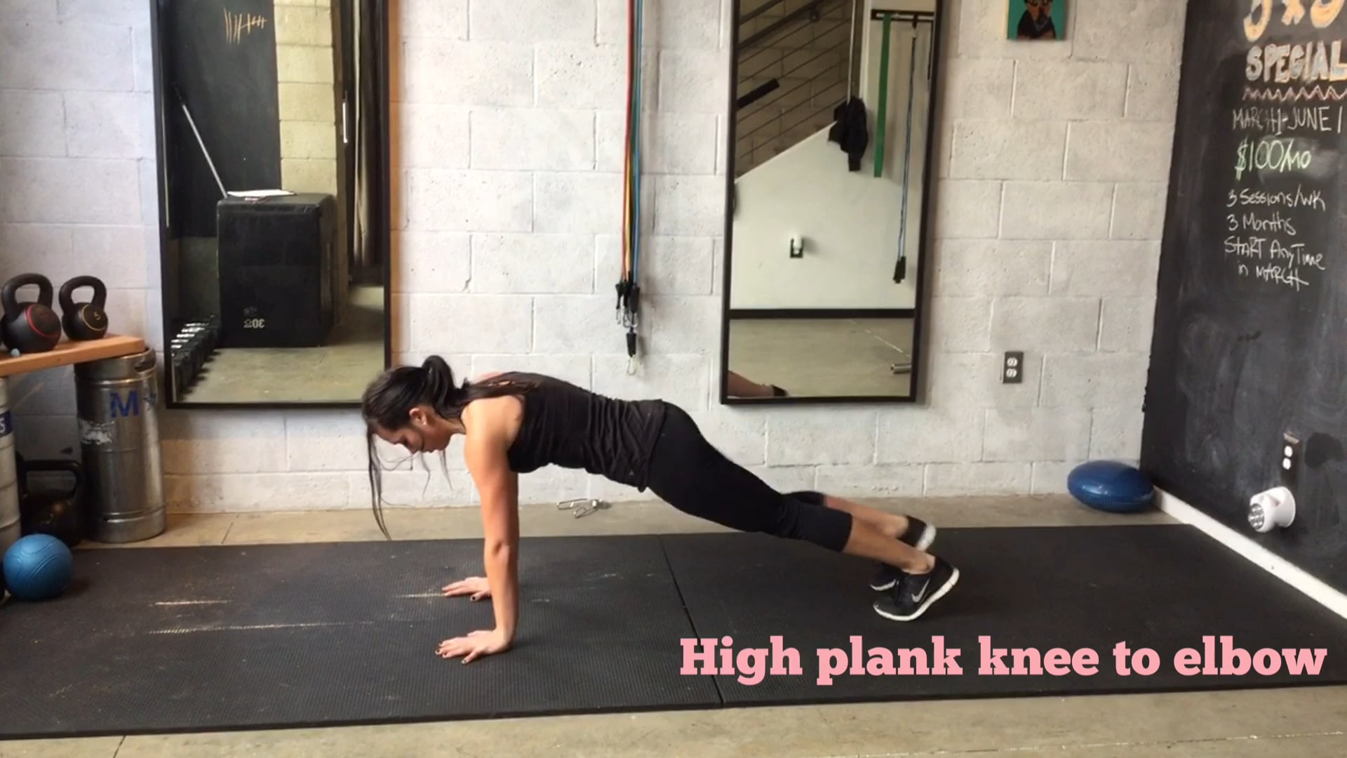 High Plank Knee to Elbow on Vimeo