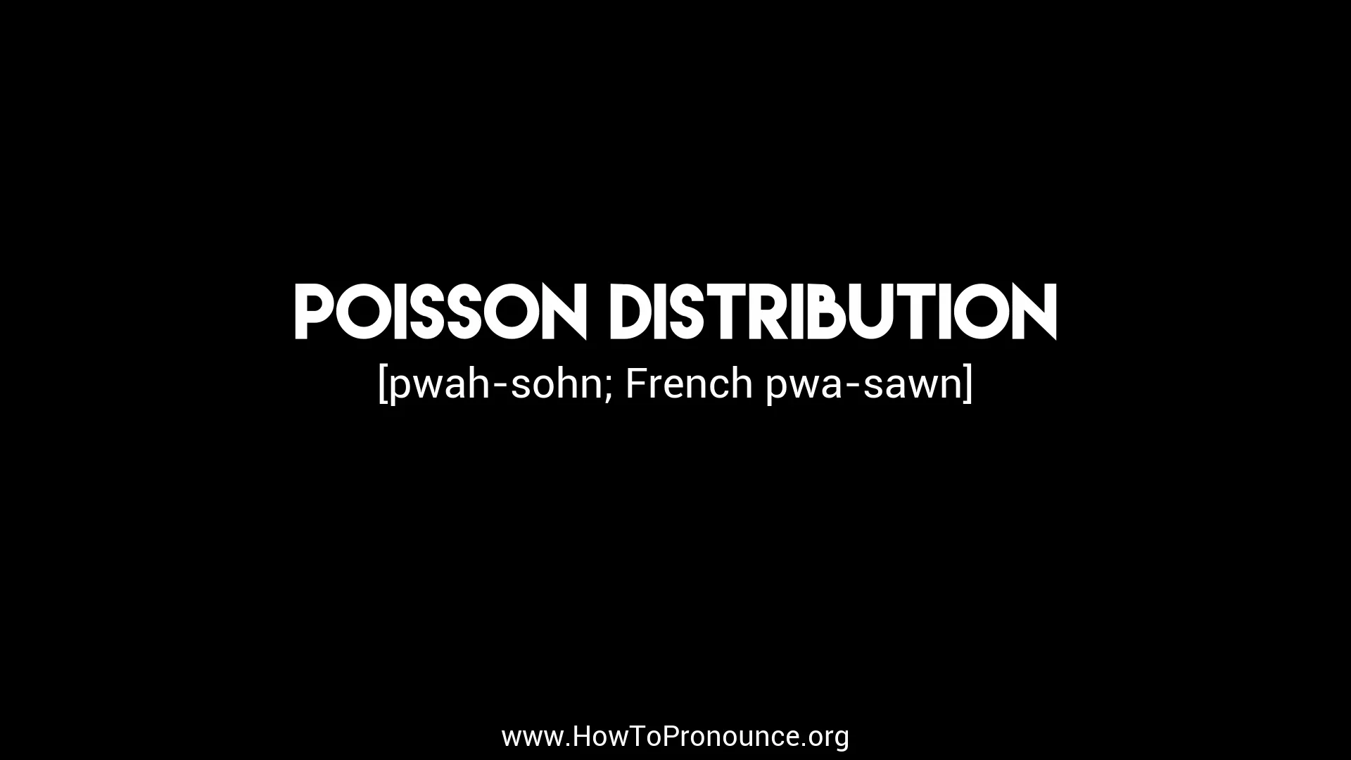 How to Pronounce "poisson distribution" on Vimeo