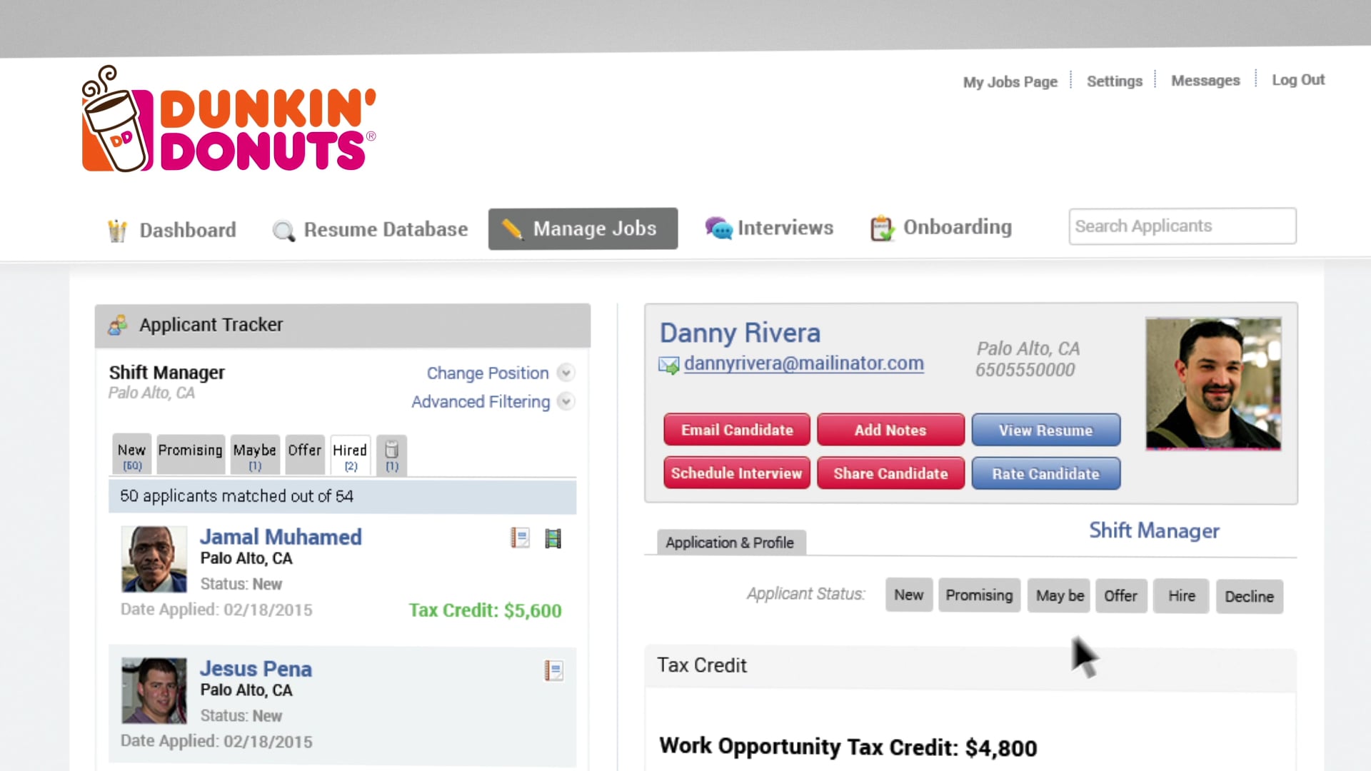 Dunkin HR Demo Video on Vimeo