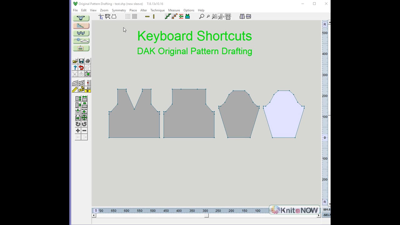 DesignaKnit Keyboard Shortcuts | Machine Knitting Tutorial