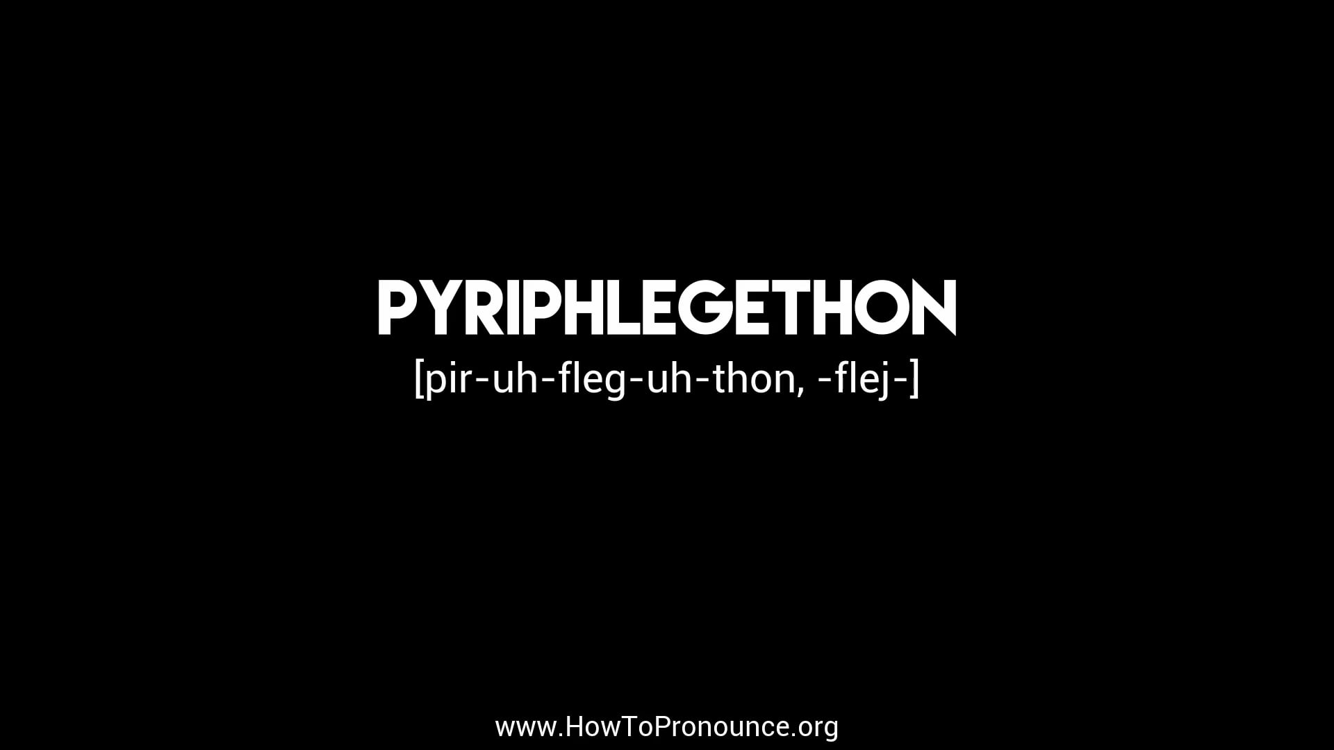 How to Pronounce "pyriphlegethon" on Vimeo