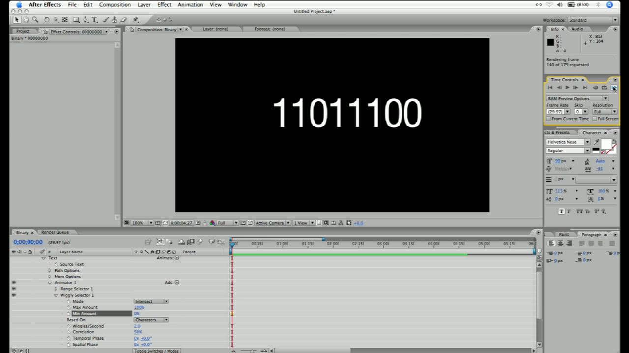 After Effects Tutorial: Randomly Fluctuating Binary Code on Vimeo