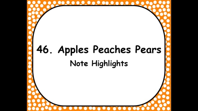 Apples, Peaches, Pears, and Plums | MusicplayOnline