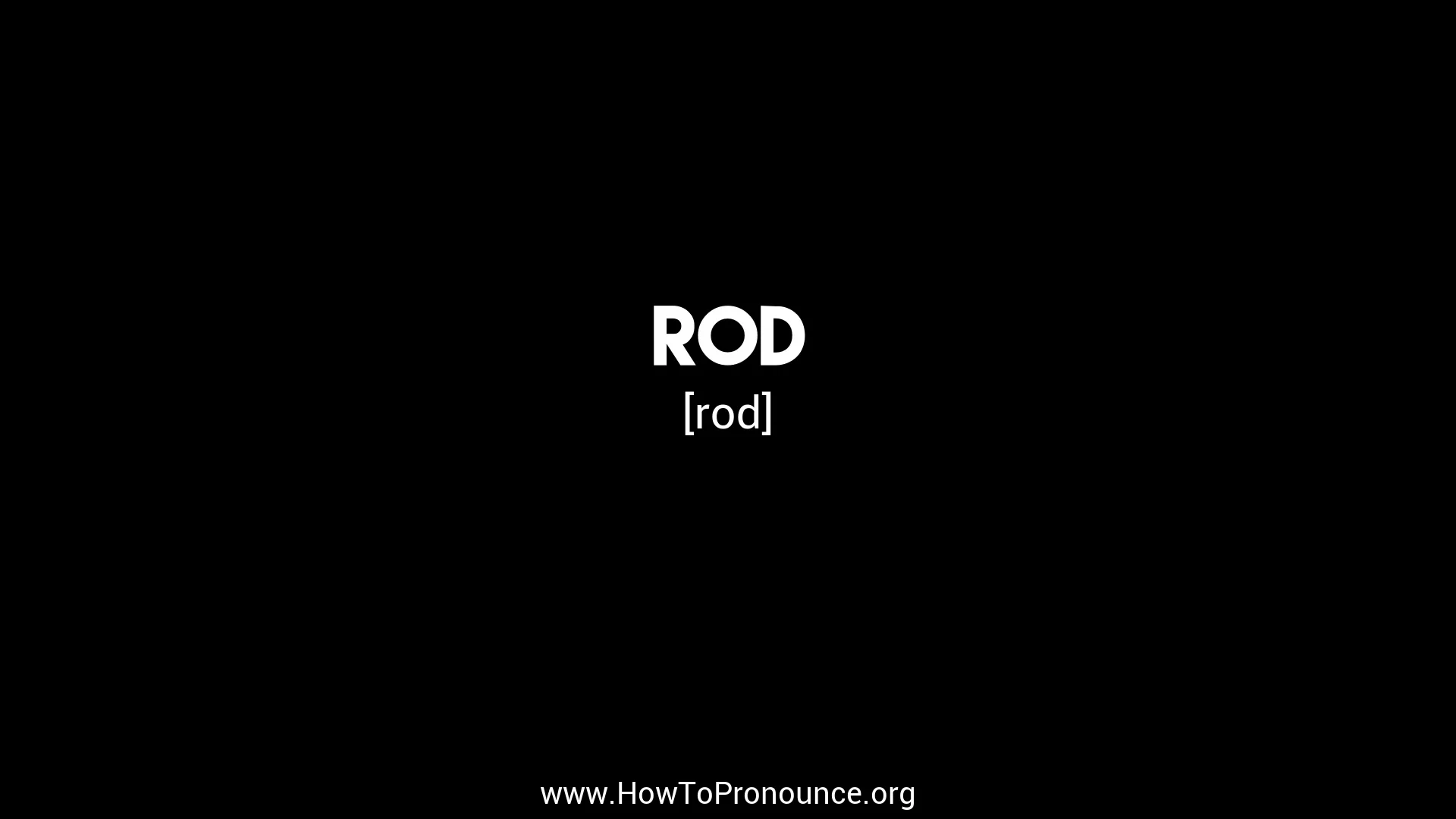How to Pronounce "rod" on Vimeo