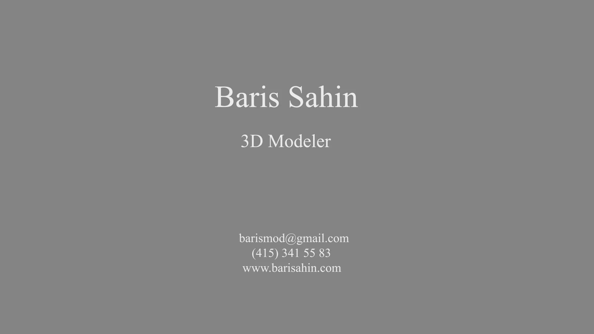 Baris Sahin - Demo Reel 2016 on Vimeo