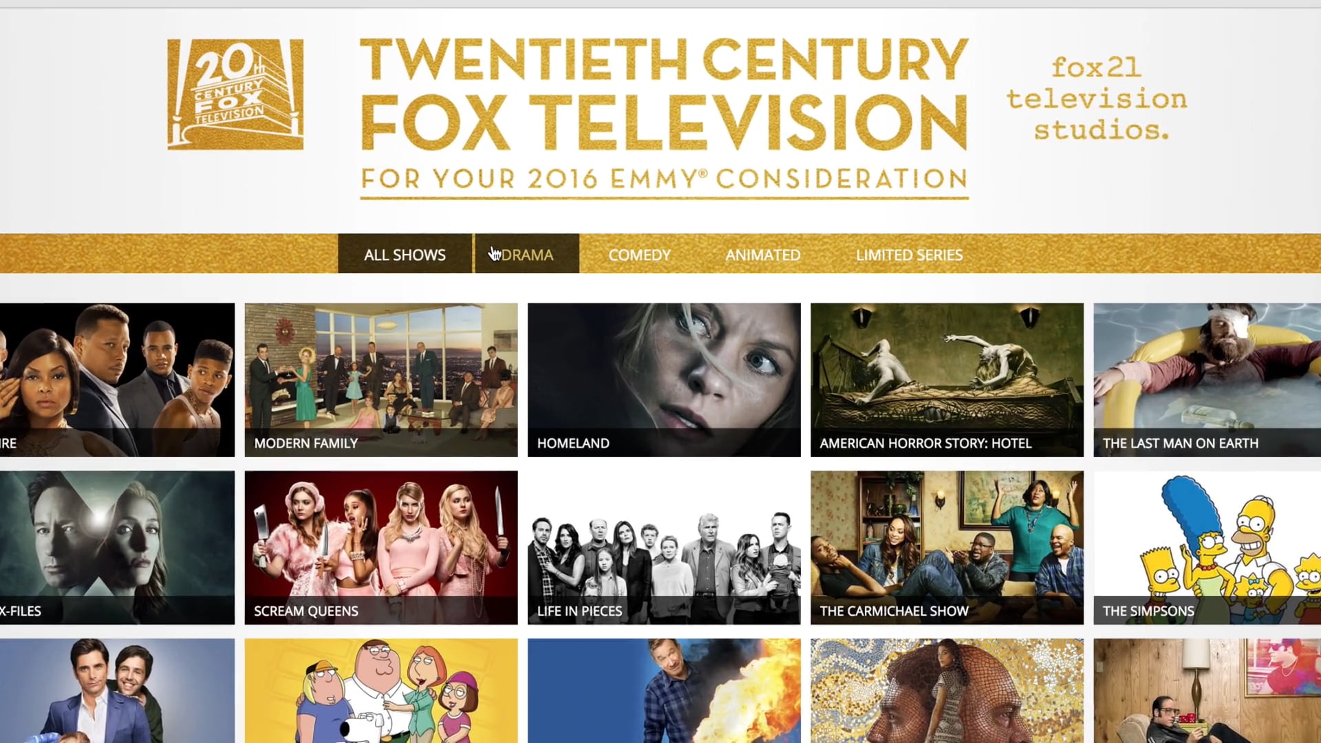 Media Management - Twentieth Century Fox Television 2016 Emmy Site on Vimeo