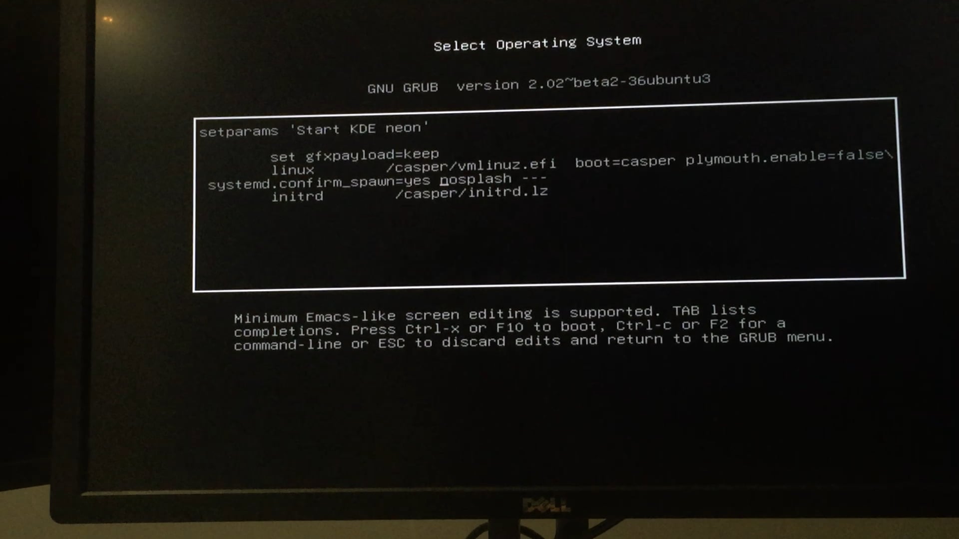 KDE Neon blank screen during boot on Vimeo