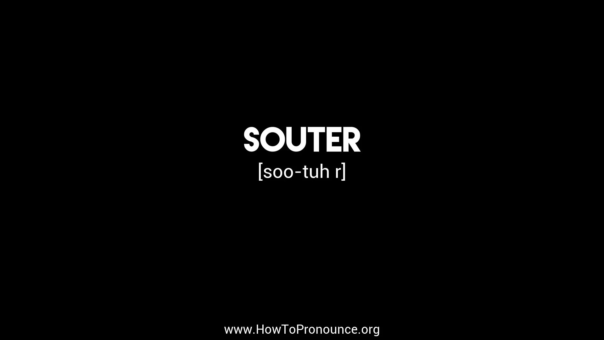 How to Pronounce "souter" on Vimeo