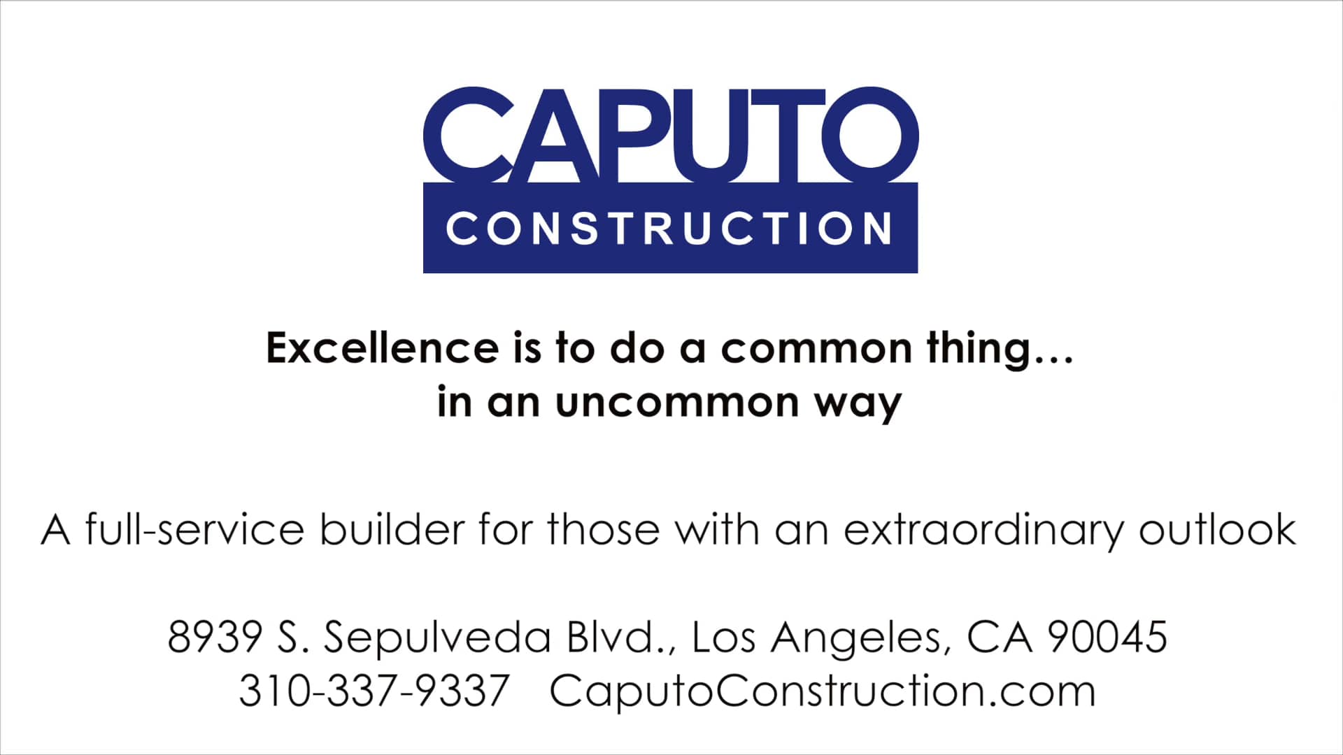 Caputo Construction on Vimeo