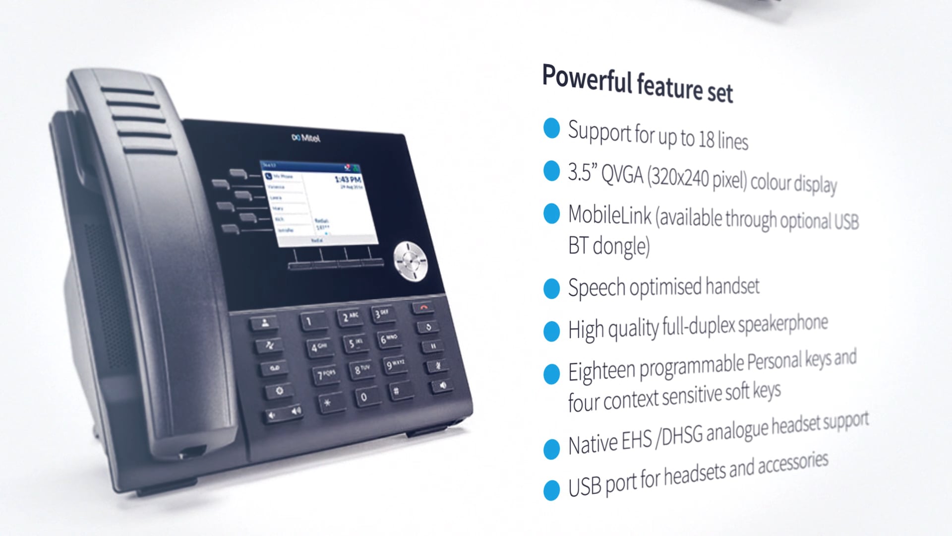 Mitel MiVoice 6920 on Vimeo
