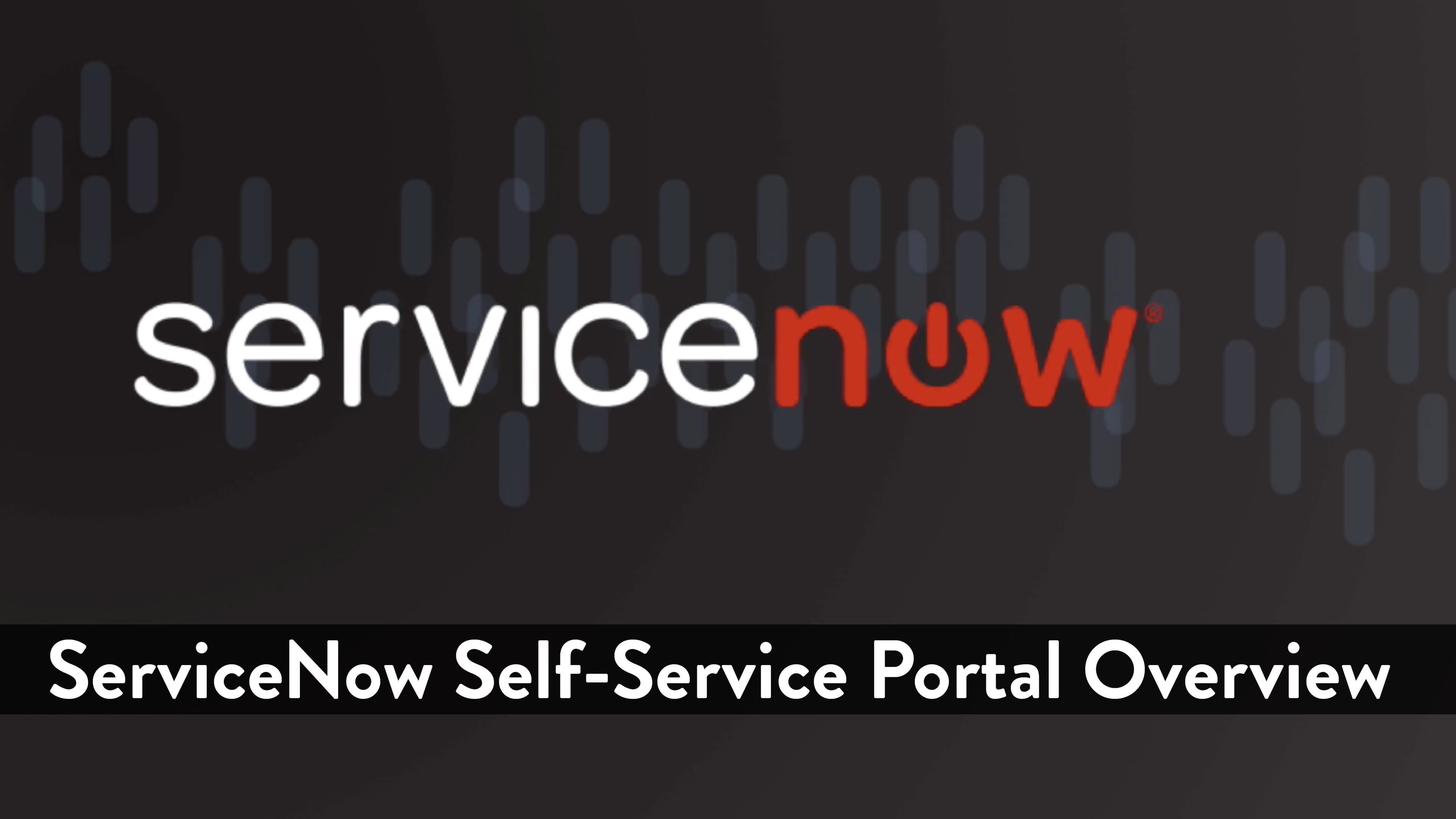 ServiceNow Self-Service Portal on Vimeo