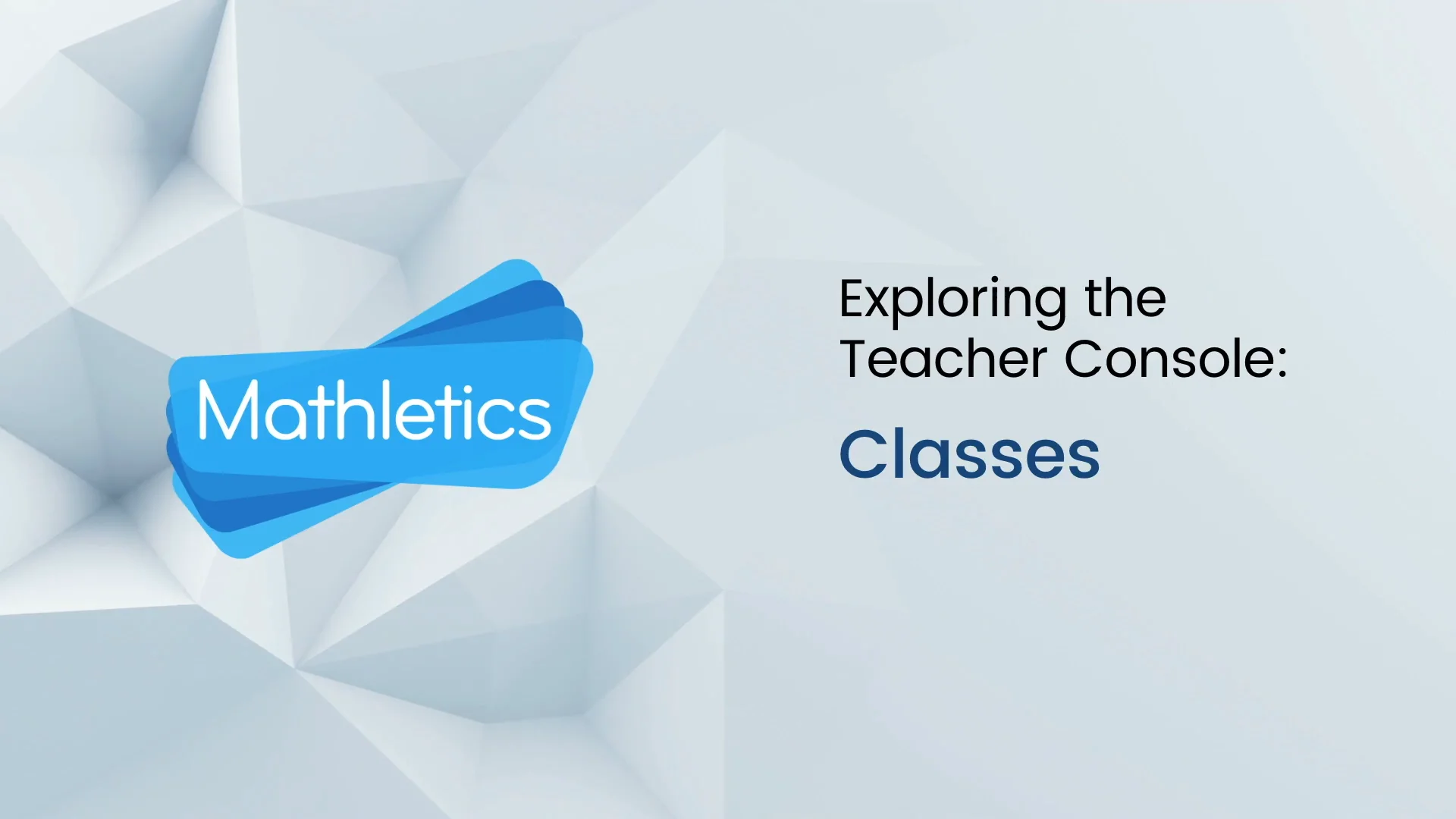 Mathletics Teacher Console Tutorials - Classes on Vimeo