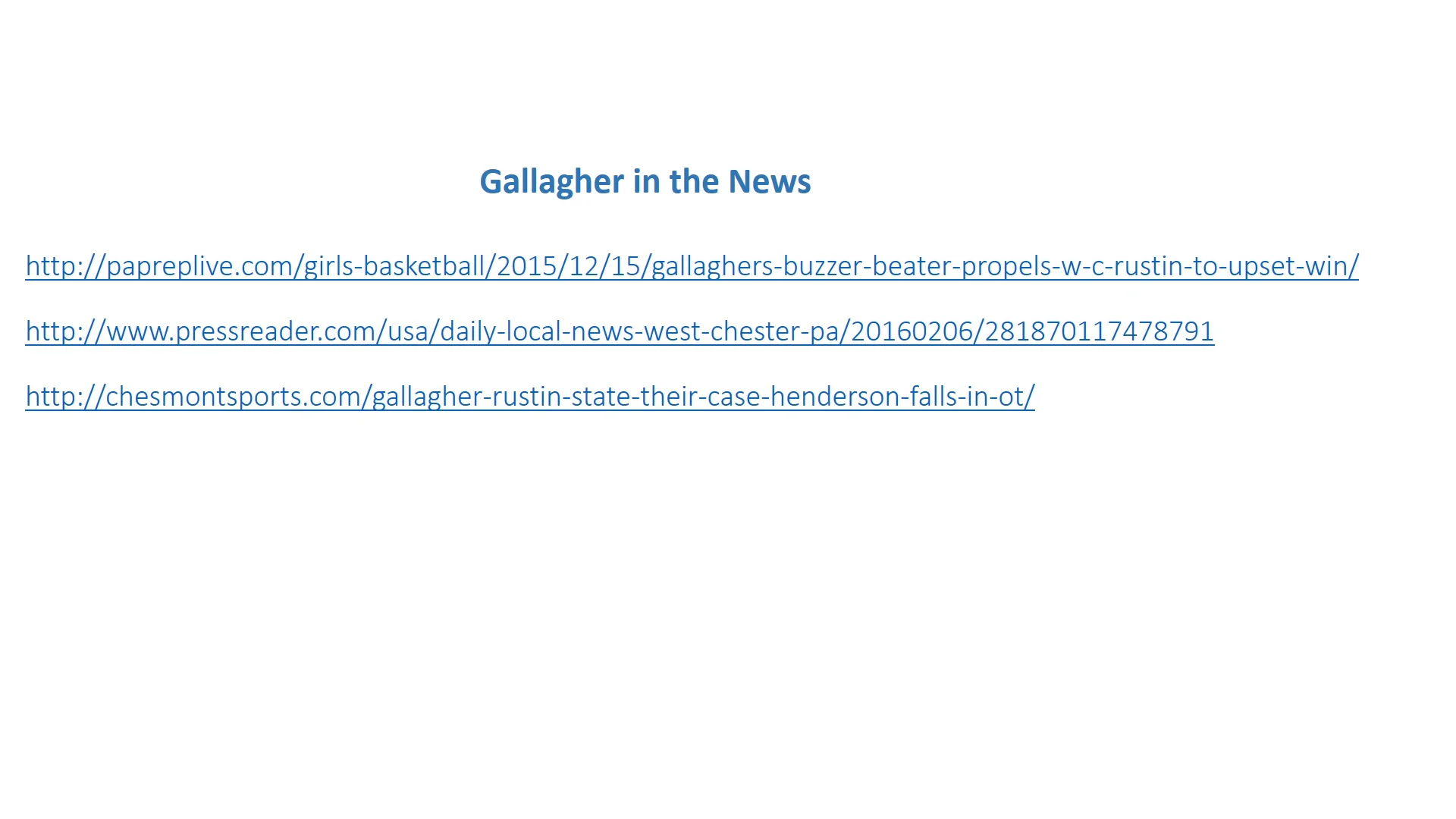 Erin Gallagher - Gallagher in the News on Vimeo