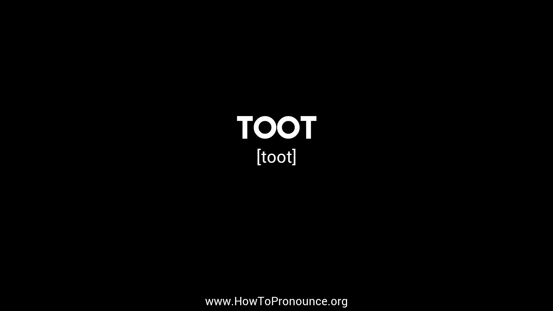 How to Pronounce "toot" on Vimeo