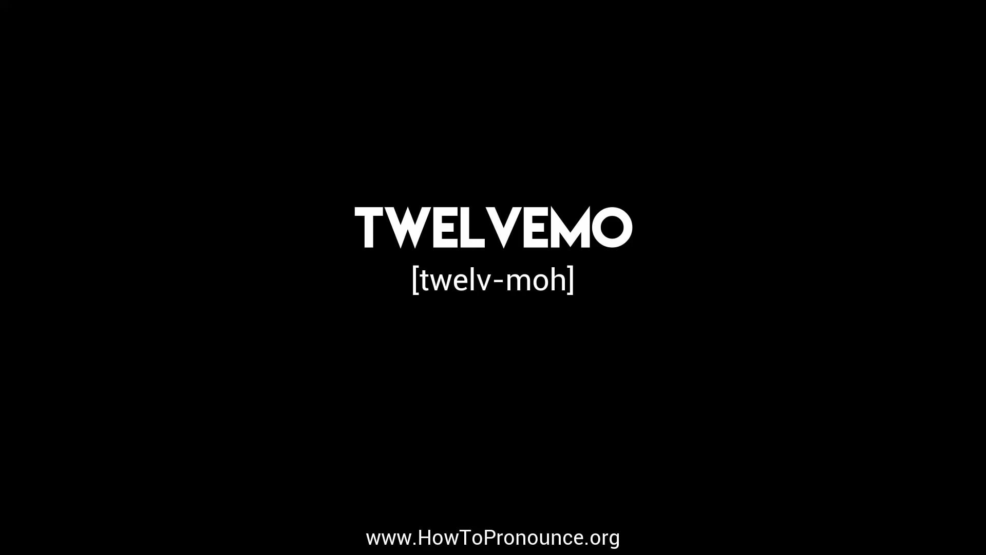 How to Pronounce "twelvemo" on Vimeo