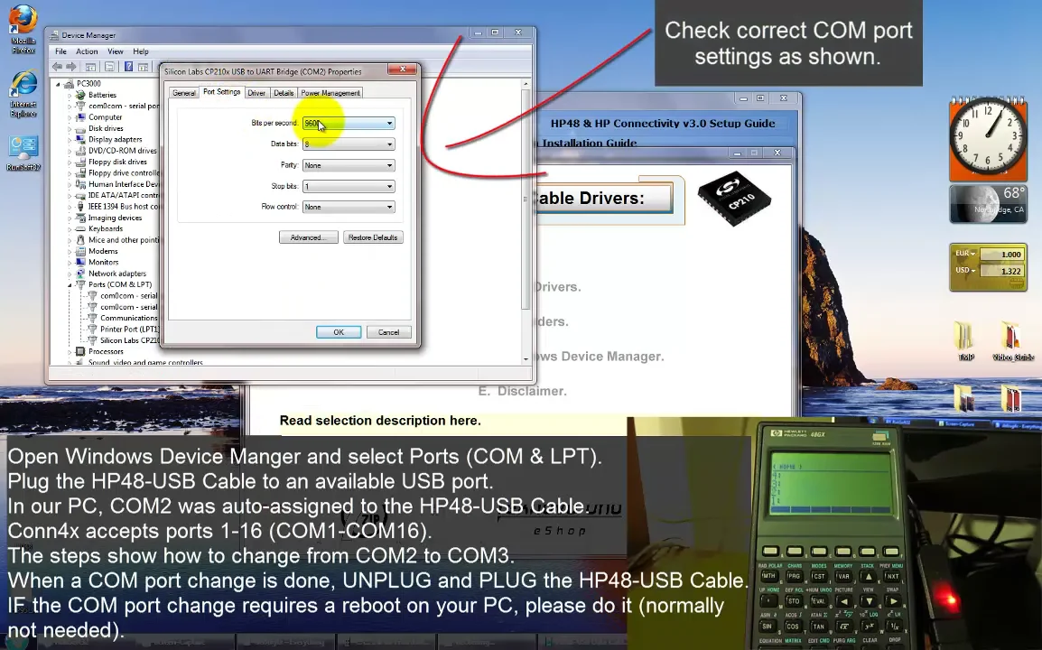 HP 48G USB Cable Full Installation Tutorial (HP 48GX, XMODEM)
