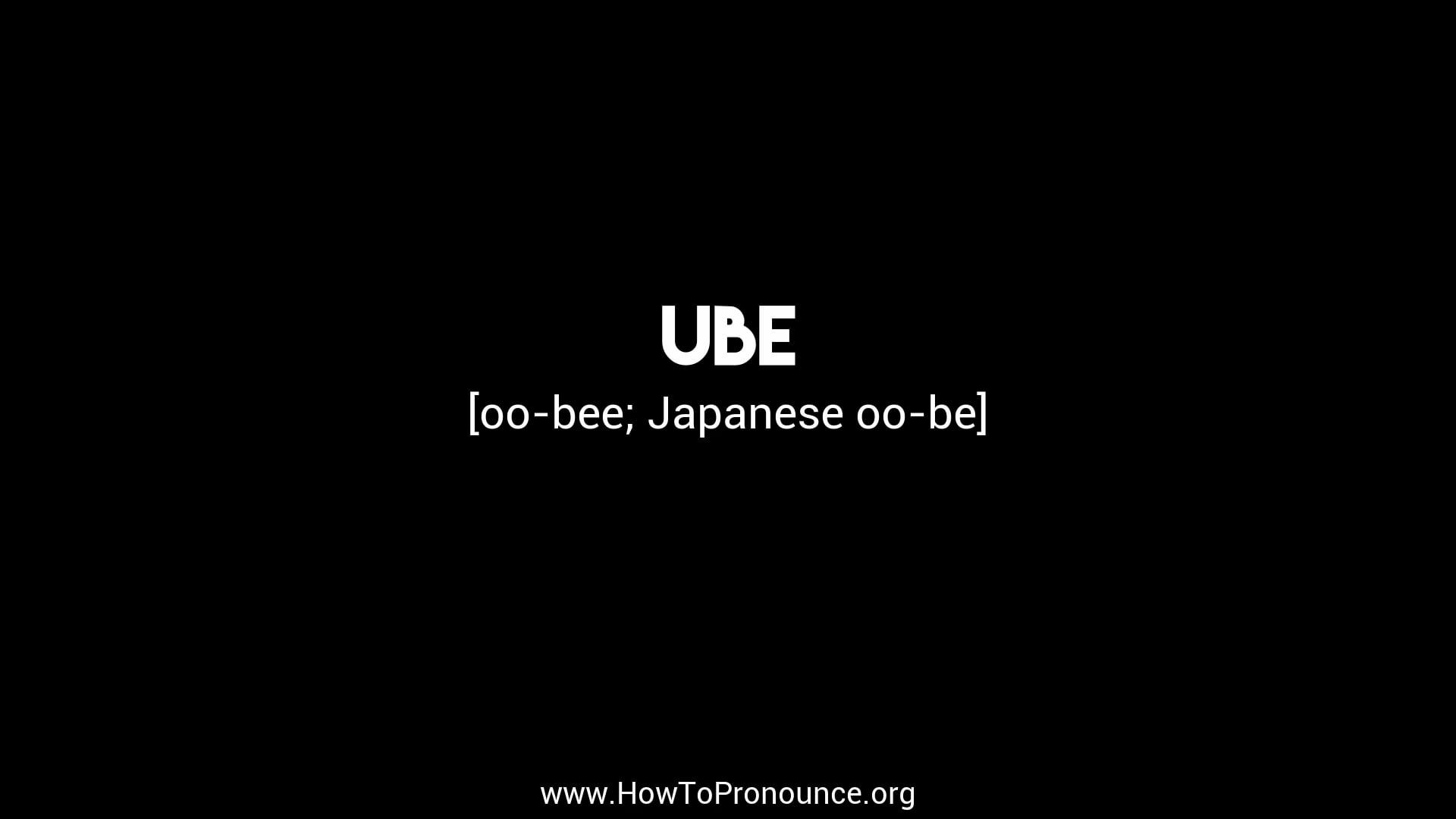 How to Pronounce "ube" on Vimeo