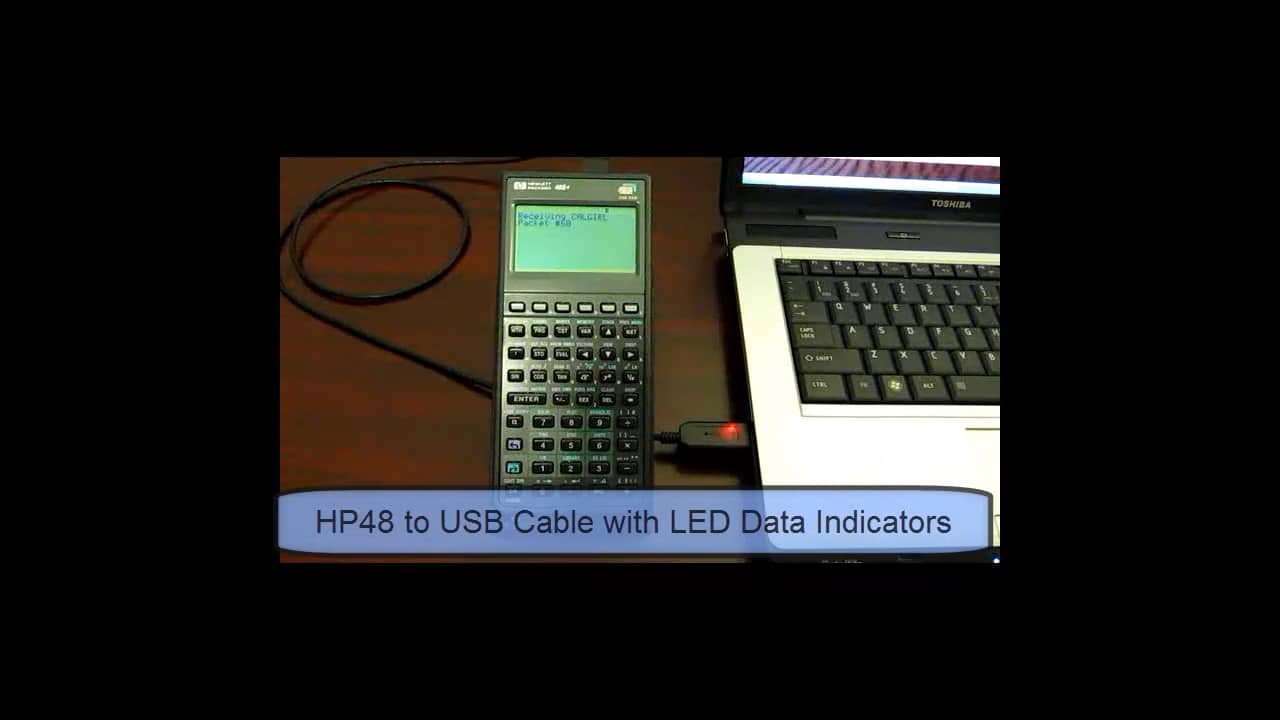 HP 48GX File Transfer over USB with HP48-USB Cable (HP 48G) on Vimeo