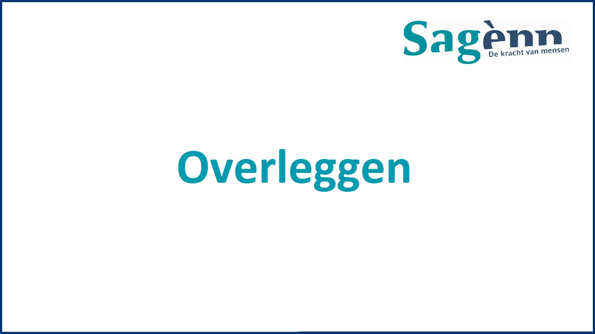 Sagenn - Overleggen goed on Vimeo