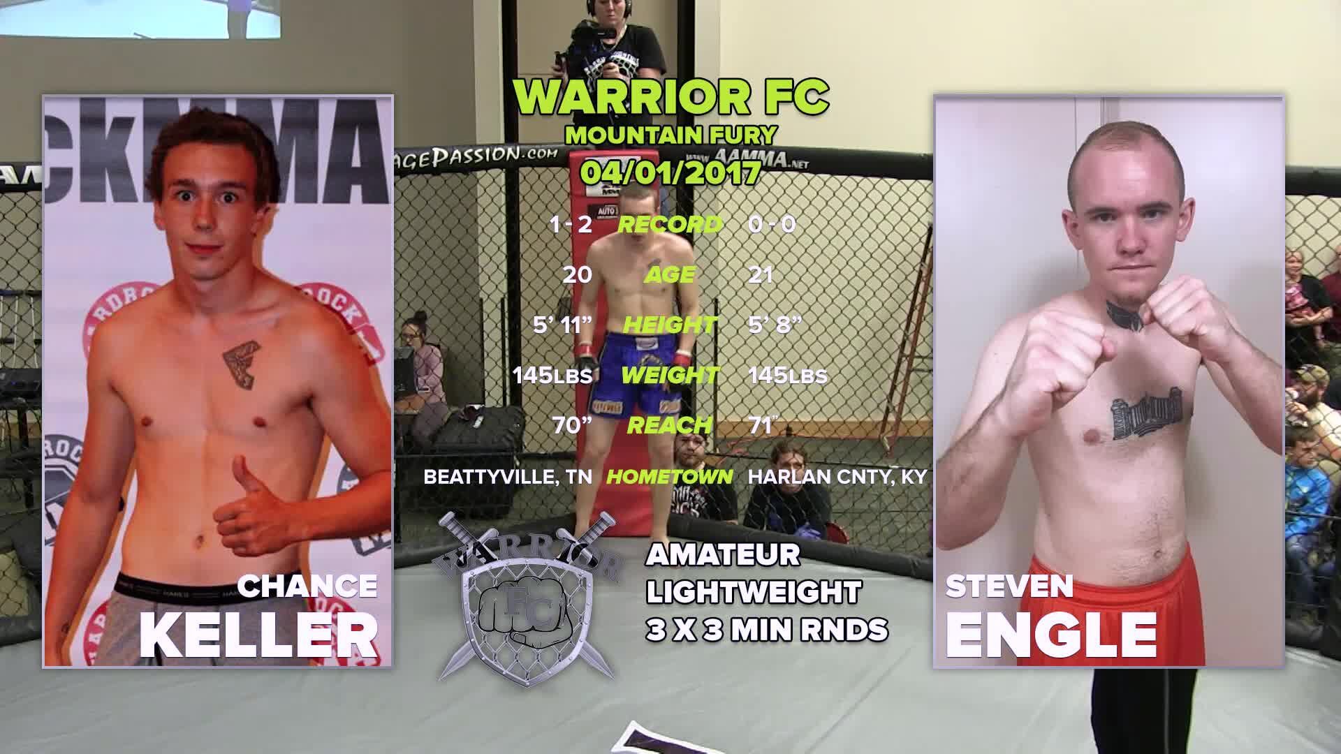 20170401 WarriorFC Match 1 Chance Keller vs Steven Engle on Vimeo