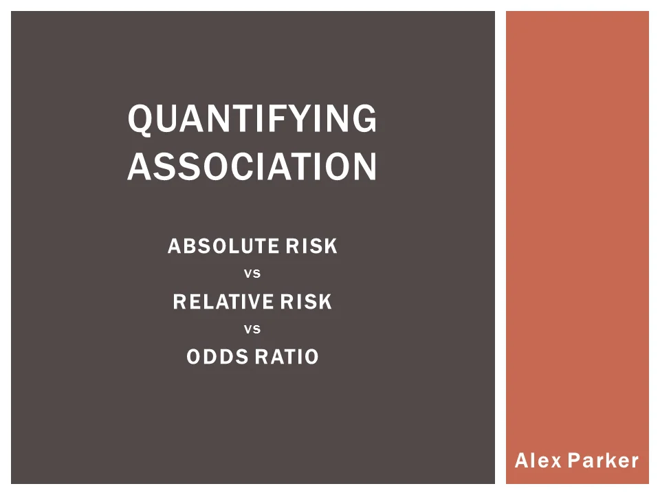 Absolute Risk vs Relative Risk vs Odds Ratio - PP MADE EASY!! on Vimeo