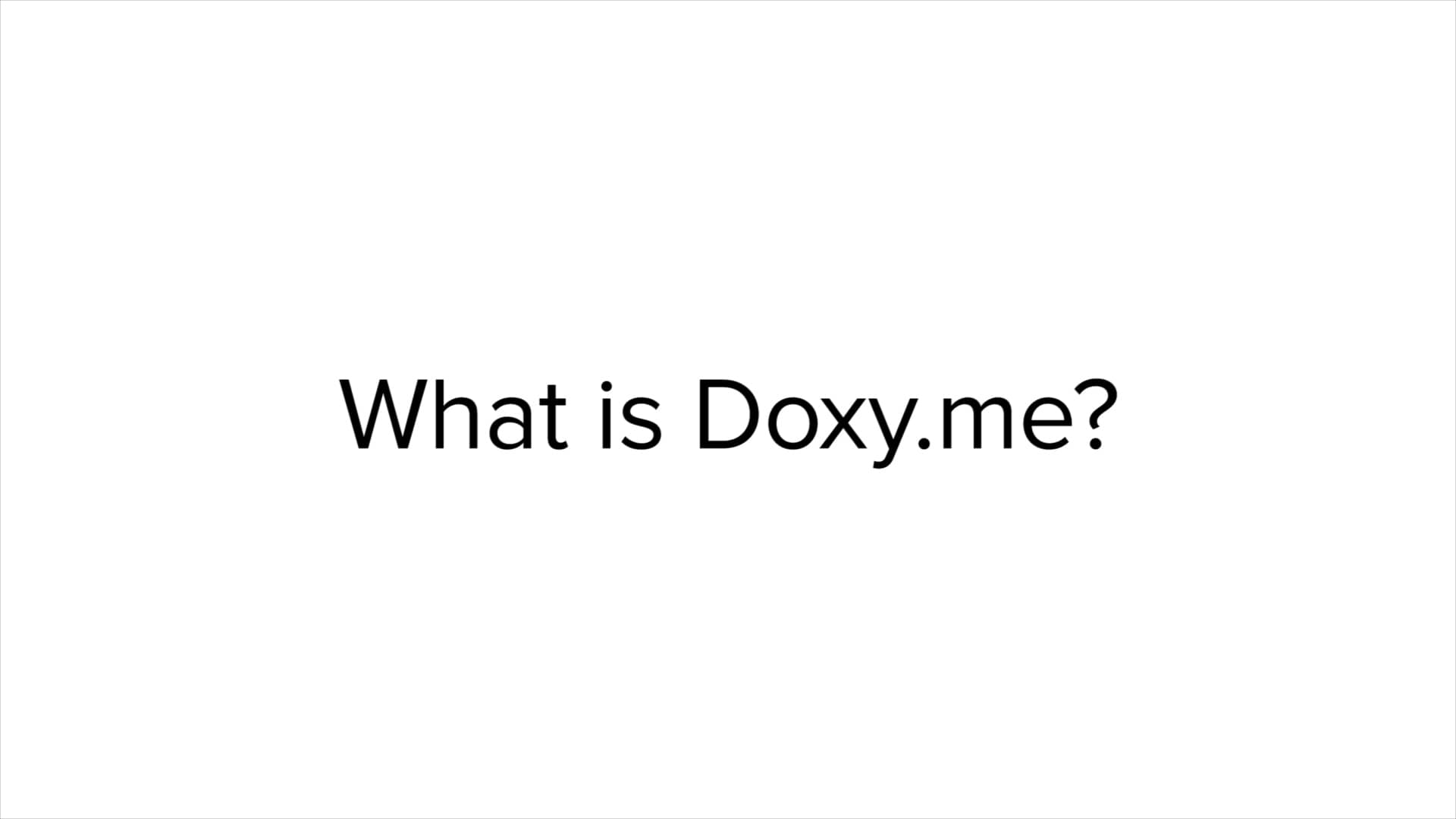 What is Doxy.me Vimeo on Vimeo