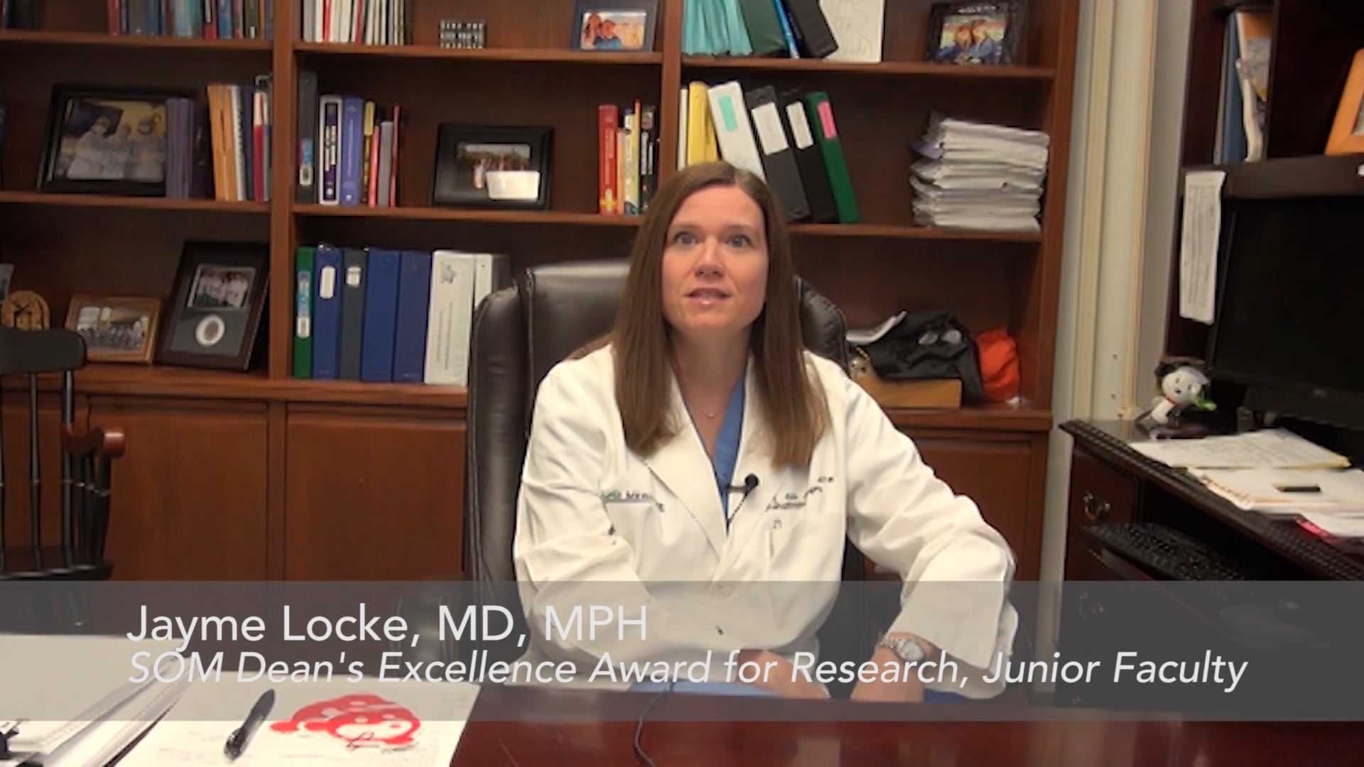 Dean's Excellence Award winner: Jayme Locke, M.D., MPH on Vimeo