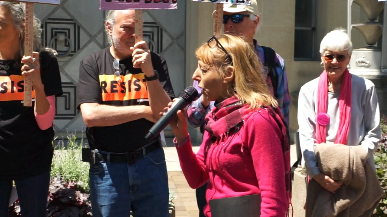 Rally at the Justice Dept. in Support of Three CODEPINK Activists on Vimeo
