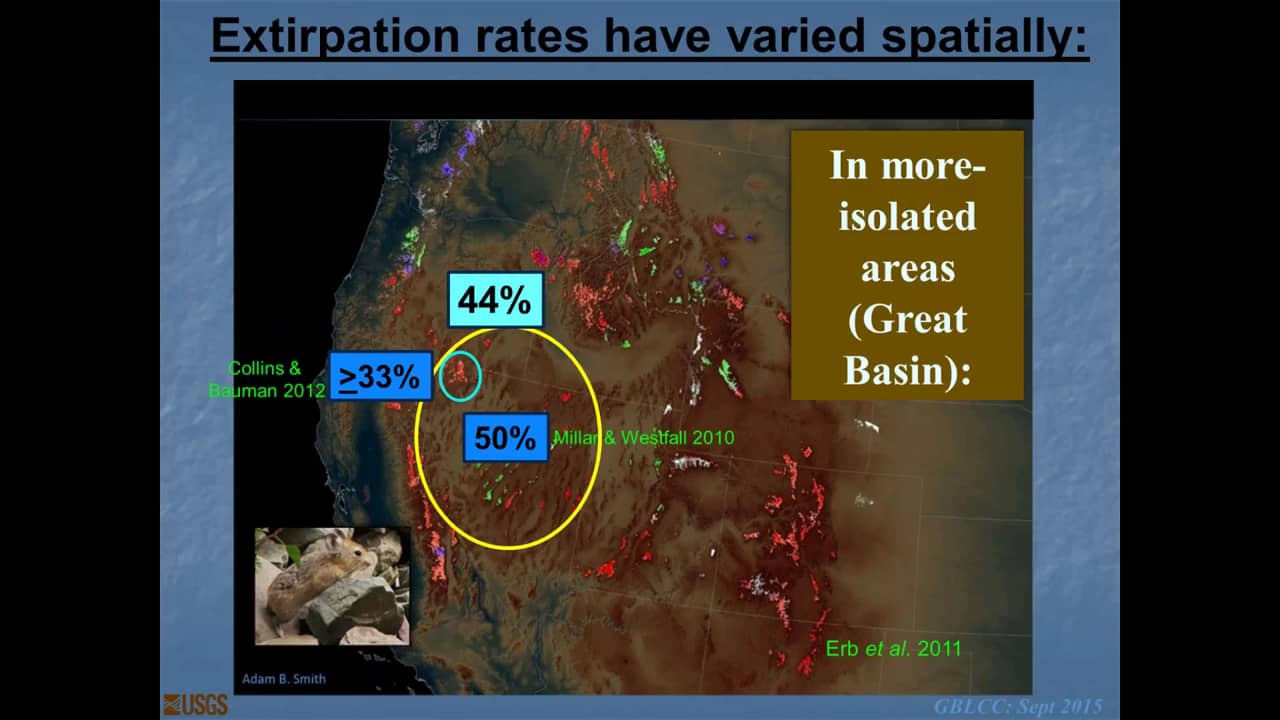 Dr. Erik Beever: Geography of American Pika Decline in Western United ...