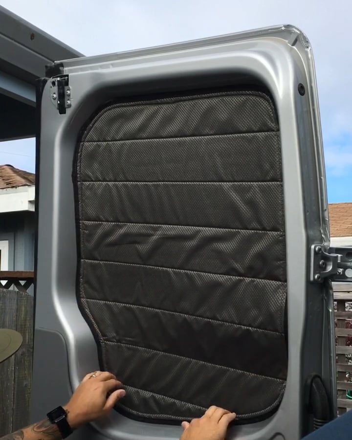 Sprinter van insulated window covers on Vimeo