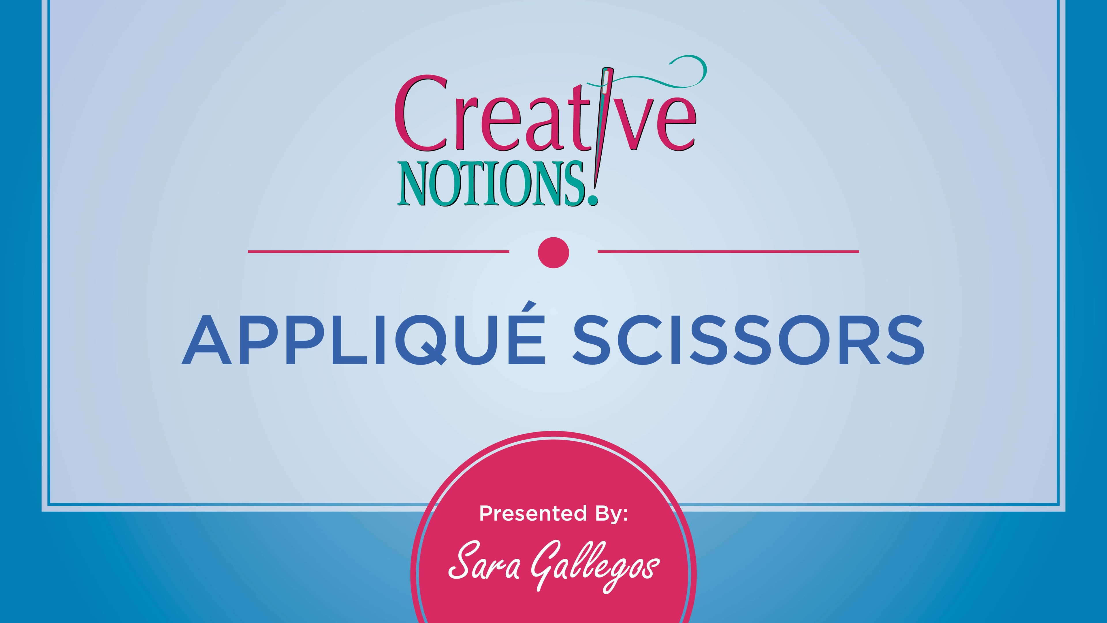 Creative Notions Appliqué Scissors on Vimeo